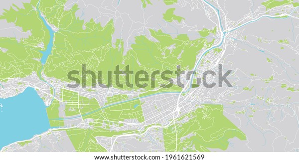 Urban Vector City Map Bellinzona Switzerland Stock Vector (Royalty Free ...