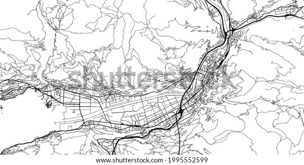 Urban Vector City Map Bellinzona Switzerland Stock Vector (Royalty Free ...