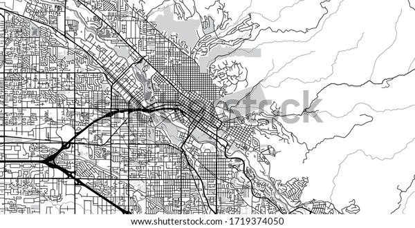 Urban Vector City Map Boise Usa Stock Vector (Royalty Free) 1719374050 ...