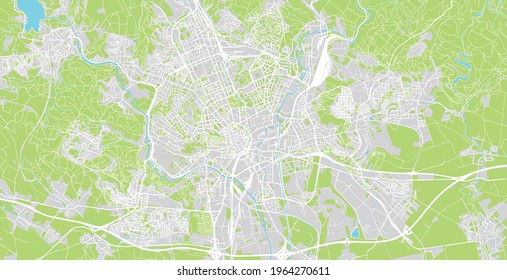 Urban Vector City Map Brno Czech Stock Vector (Royalty Free) 1964270611 ...