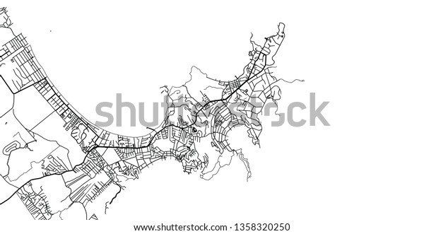 Urban Vector City Map Buzios Brazil Stock Vector (Royalty Free ...