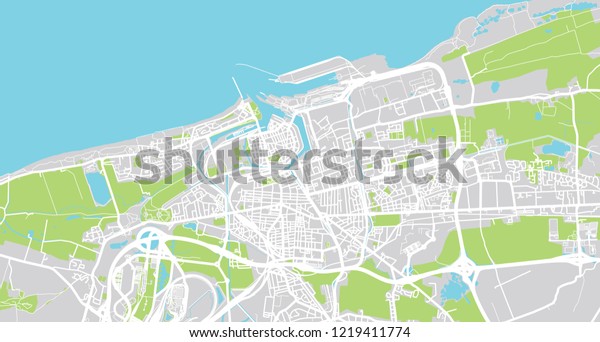 Urban Vector City Map Calais France Stock Vector (Royalty Free ...