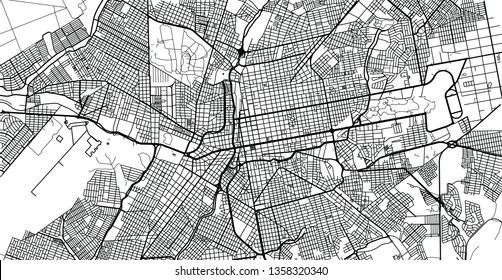 Urban Vector City Map Campo Grande Stock Vector (Royalty Free ...