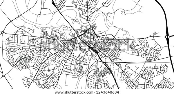 Urban Vector City Map Carlise England: เวกเตอร์สต็อก (ปลอดค่าลิขสิทธิ์ ...