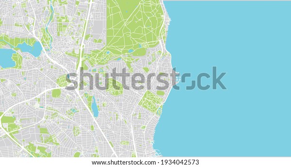 Urban Vector City Map Charlottenlund Denmark Stock Vector (Royalty Free ...