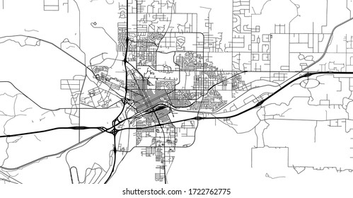 Urban Vector City Map Cheyenne Usa Stock Vector (Royalty Free ...
