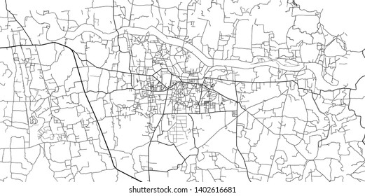 Urban Vector City Map Comilla Bangladesh Stock Vector (Royalty Free ...