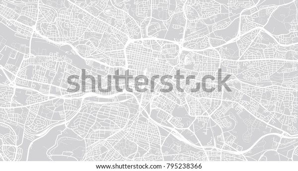 Urban Vector City Map Glasgow Scotland Stock Vector (Royalty Free ...