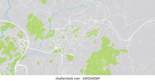 Mapa urbano vectorial de Guimaraes, Portugal: vector de stock (libre de ...