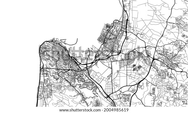 Mapa urbano vectorial de Haifa, Israel,: vector de stock (libre de ...