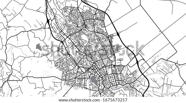Urban Vector City Map Hamilton New Stock Vector (Royalty Free ...