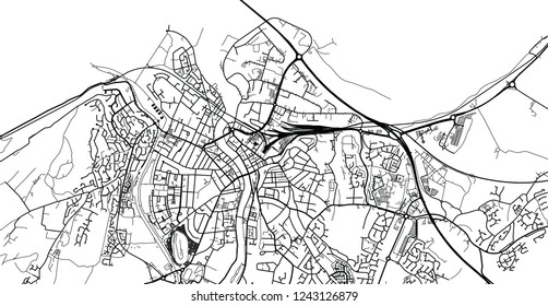 Urban Vector City Map Inverness Scotland Stock Vector (Royalty Free ...