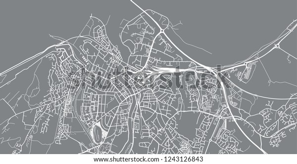 Urban Vector City Map Inverness Scotland Stock Vector (Royalty Free ...