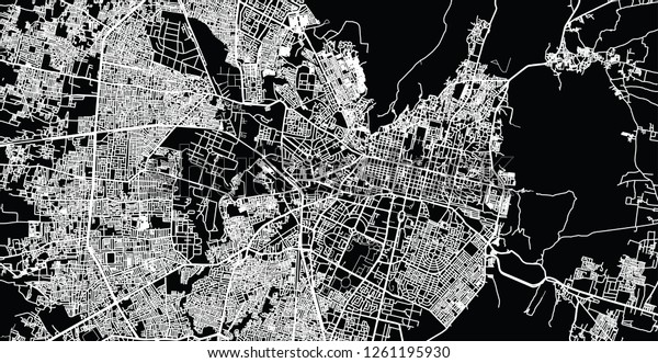 Urban Vector City Map Jaipur India Stock Vector (Royalty Free ...