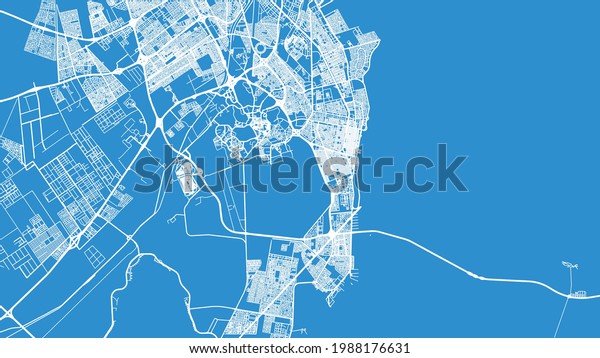 Urban Vector City Map Khobar Saudi Stock Vector (Royalty Free ...