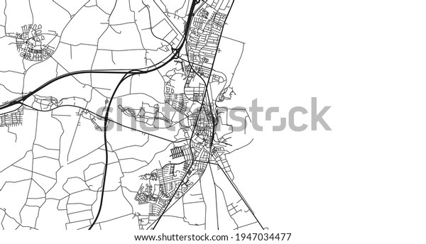 Urban Vector City Map Koge Denmark Stock Vector (Royalty Free ...