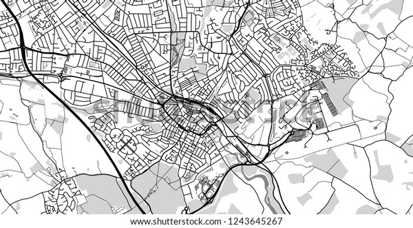 Urban Vector City Map Luton England: เวกเตอร์สต็อก (ปลอดค่าลิขสิทธิ์ ...