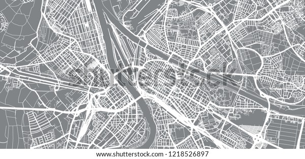 Stadtplan der Vektorillustration Mannheim, Deutschland