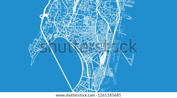 Urban Vector City Map Mumbai India: vector de stock (libre de regalías ...