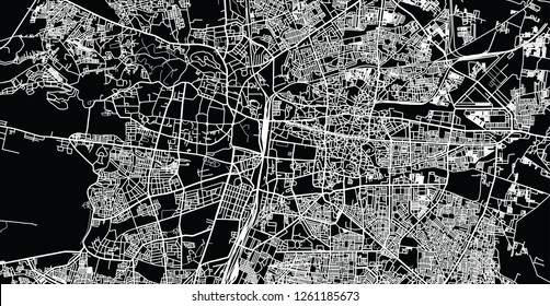 Urban Vector City Map Nagpur India Stock Vector (Royalty Free) 1261185673