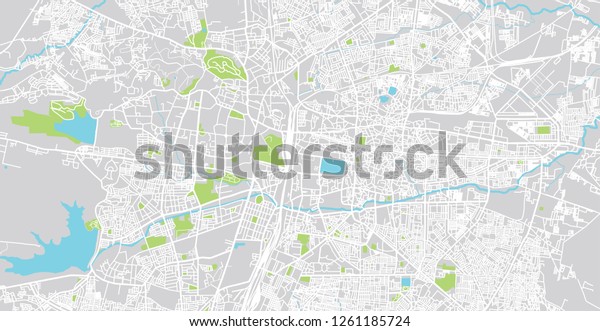 Urban Vector City Map Nagpur India Stock Vector (Royalty Free ...