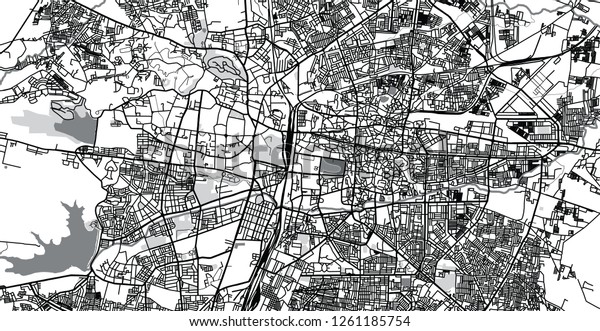 Urban Vector City Map Nagpur India Stock Vector (Royalty Free ...