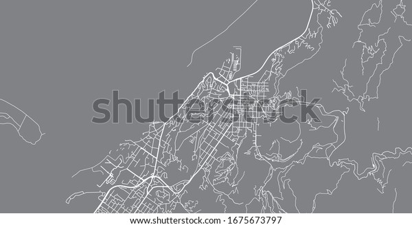 Urban Vector City Map Nelson New Stock Vector (Royalty Free) 1675673797