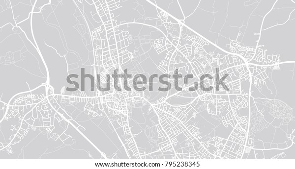 Urban Vector City Map Oxford England Stock Vector (Royalty Free ...