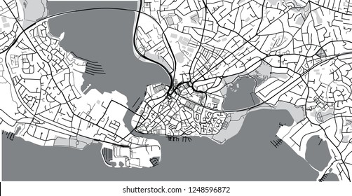 Urban Vector City Map Poole England Stock Vector (Royalty Free ...