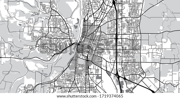 Urban Vector City Map Salem Usa Stock Vector (Royalty Free) 1719374065 ...
