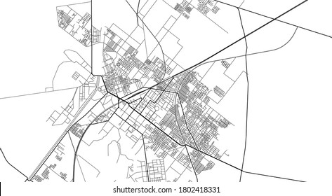 Urban Vector City Map Sargodha Pakistan Stock Vector (Royalty Free ...