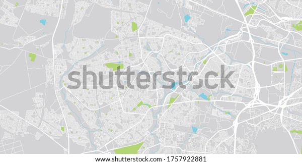 Urban Vector City Map Soweto South Stock Vector (Royalty Free ...