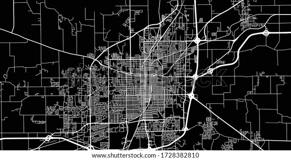 Urban Vector City Map Springfield Usa Stock Vector (Royalty Free ...