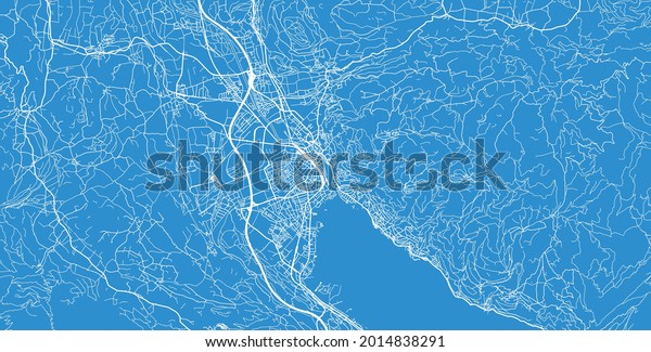 Urban Vector City Map Thun Switzerland Stock Vector (Royalty Free ...