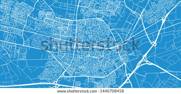 Urban Vector City Map Tilburg Netherlands Stock Vector (Royalty Free ...