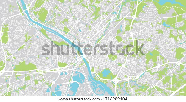 Urban Vector City Map Trenton Usa Stock Vector (Royalty Free ...