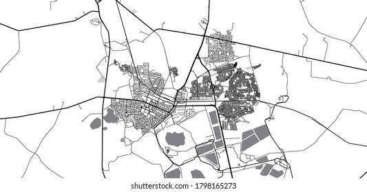 Urban Vector City Map Welkom South Stock Vector (Royalty Free ...