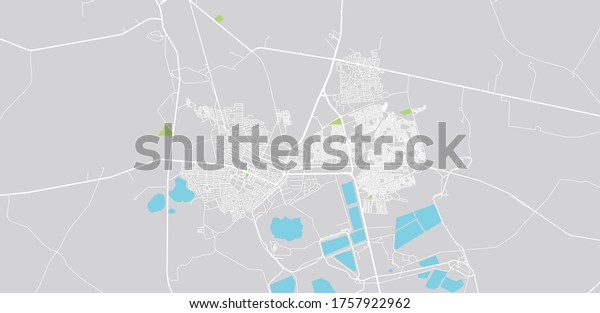 Urban Vector City Map Welkom South Stock Vector (Royalty Free ...