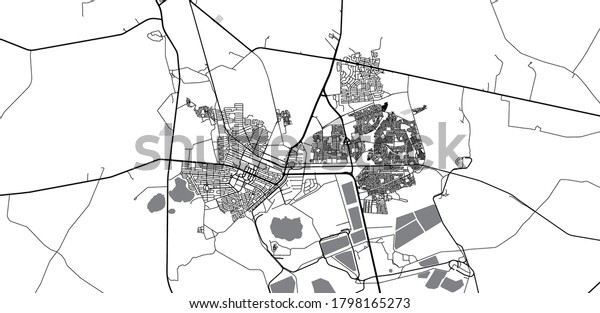Urban Vector City Map Welkom South Stock Vector (Royalty Free ...