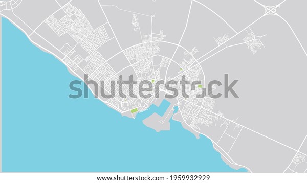 Urban Vector City Map Yanbu Saudi Stock Vector (Royalty Free ...