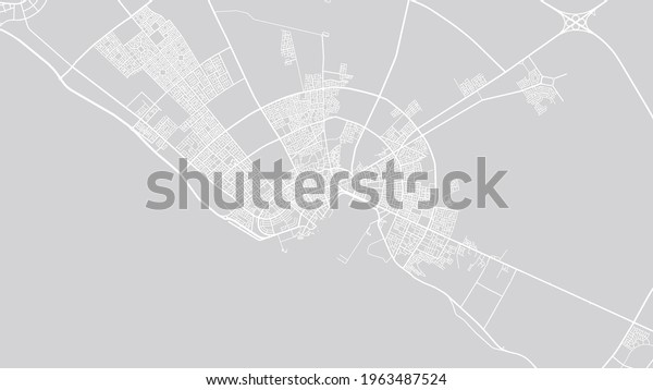 Urban Vector City Map Yanbu Saudi Stock Vector (Royalty Free ...