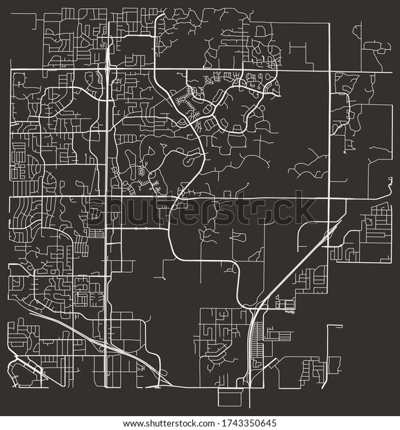 Urban Vector Street Map Blaine Minnesota Stock Vector (Royalty Free ...
