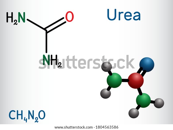Urea Carbamide Molecule Nitrogenous Compound Containing Stock Vector ...