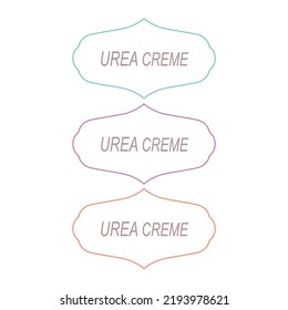 Urea Creme Colored Labels Collection Cosmetics Stock Vector (Royalty ...