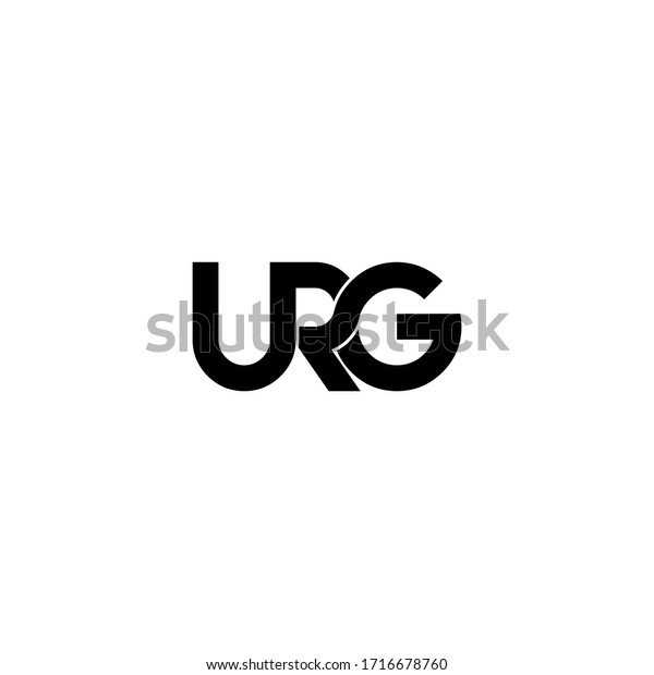 Urg Letter Original Monogram Logo Design: vetor stock (livre de ...