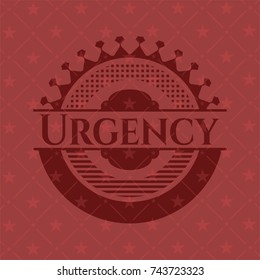 Urgency Badge Red Background Stock Vector (Royalty Free) 743723323 ...