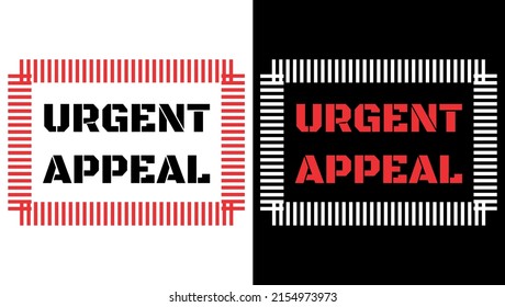 Urgent Appeal Vector Customizable Fragmented Design Stock Vector ...