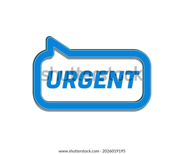 Urgent Blue Button Urgent Sticker Urgent Stock Vector (Royalty Free ...
