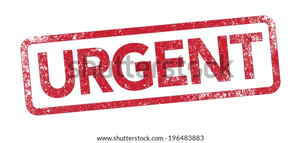 Urgent Red Stamp Stock Vector (Royalty Free) 196483883