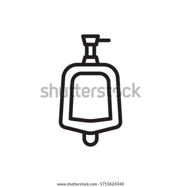 Urinal Outline Icon Style Design Stock Vector (Royalty Free) 1713624340 ...